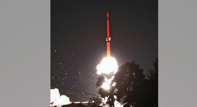 Indian Space Research Organisation launches sounding rocket RH-560