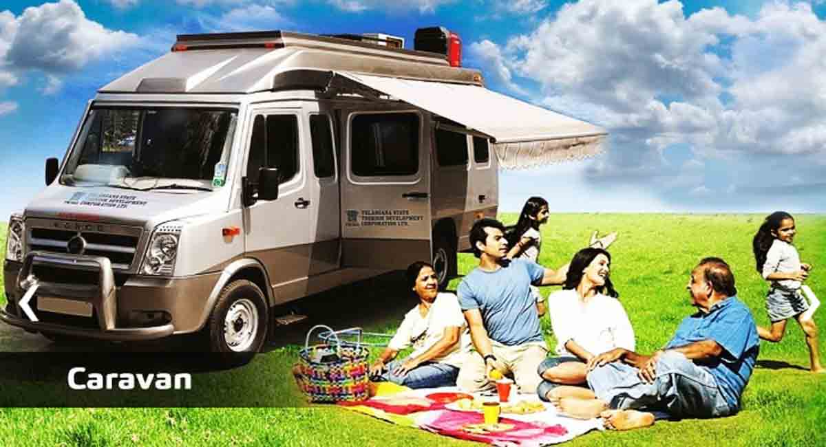 You can rent a caravan to explore Telangana