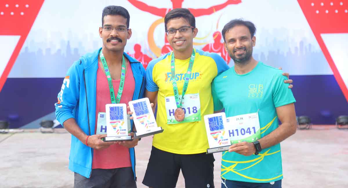 Club Run of Hyderabad Runners Society held at University of Hyderabad ...