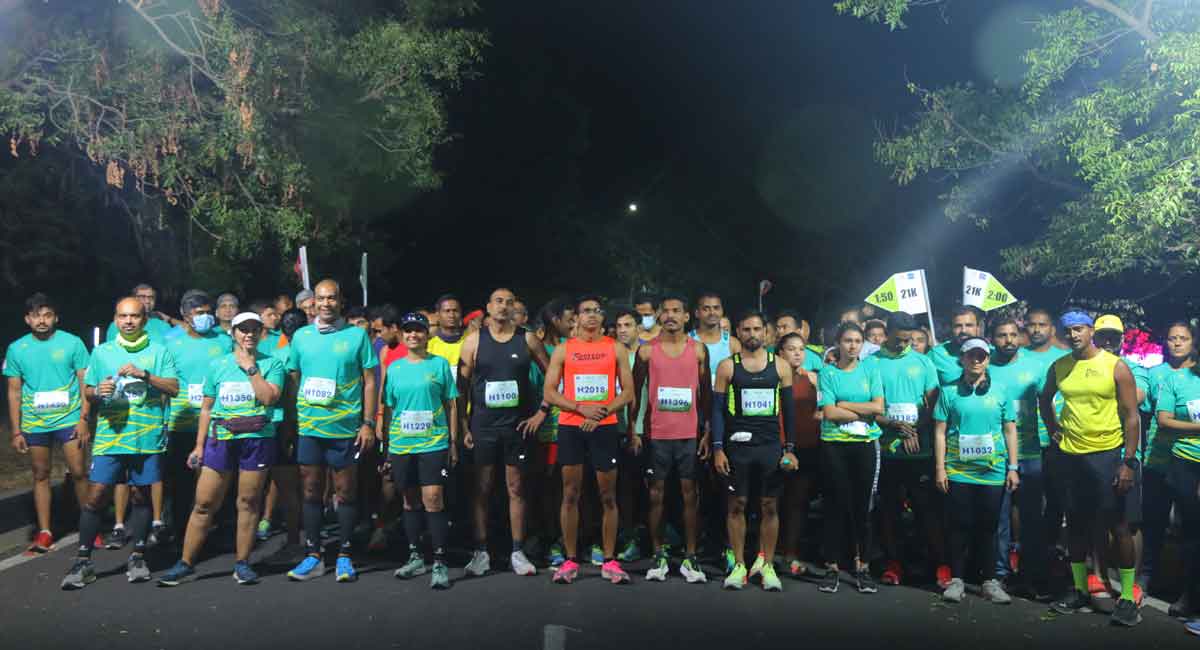 Club Run of Hyderabad Runners Society held at University of Hyderabad ...