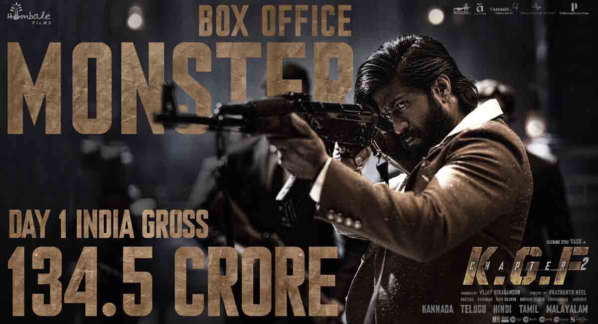 'KGF: Chapter 2' emerges as India's highest ever day 1 earner